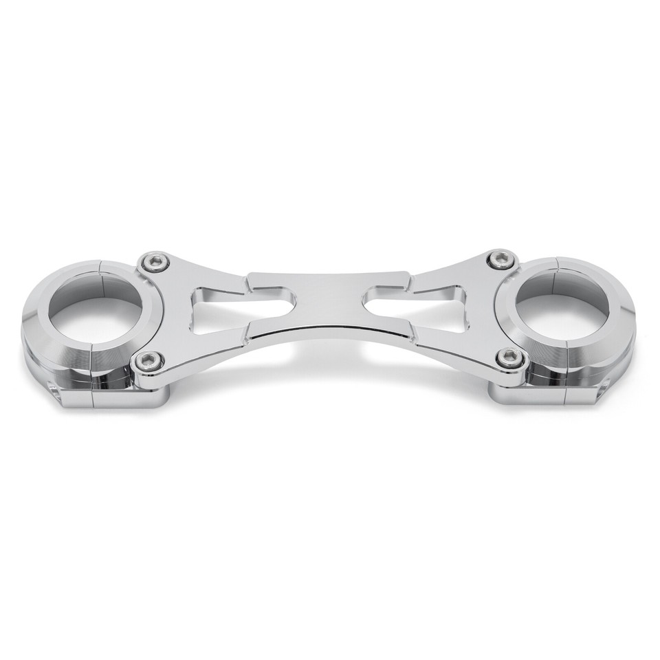 Chrome 49mm Fork Brace Stabilizer for Harley Touring Road Street Glide ...