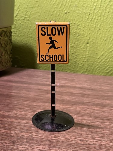 Vintage Tonka Toys Street Sign. "Slow School" Road Sign | eBay