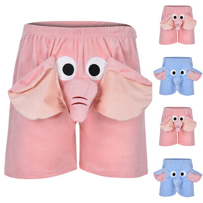 Men Shorts A Fun Elephant Boxer Novelty Shorts Humorous Underwear Prank ...