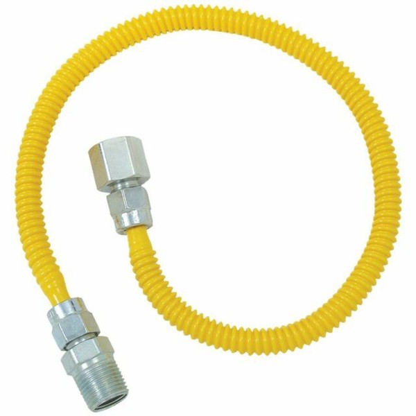 Brasscraft CSSL54-48 Gas Dryer Flex-Line 3/8" OD 1/2" FIP x 1/2" MIP x ...