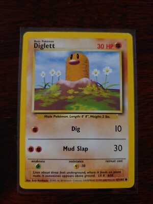 Pokémon TCG Diglett Base Set 47/102 4th Print 1999-2000 Common | eBay