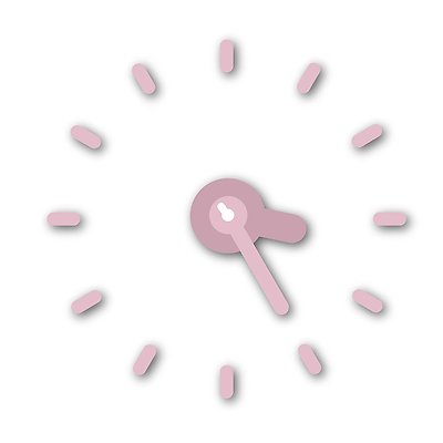 Clock/Wall Clock ~ STICK ON ~ Fun/Novelty clock ~ Pink (Battry Operated ...