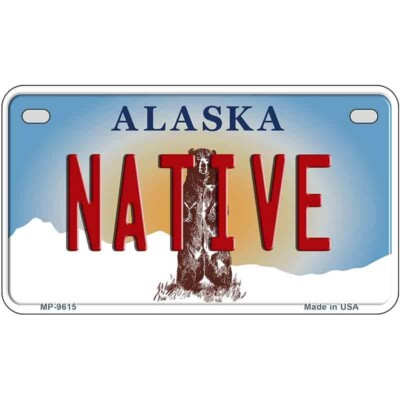 Native Alaska Novelty Metal Motorcycle License Plate Sign Car Truck ...