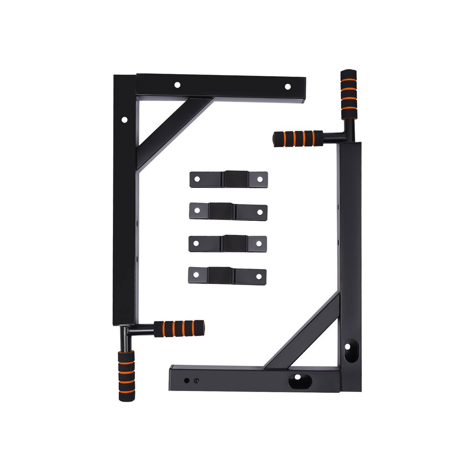 Pull-Up Bar Wall Mounted Raise Dip Station Vertical Knee Exercise ...