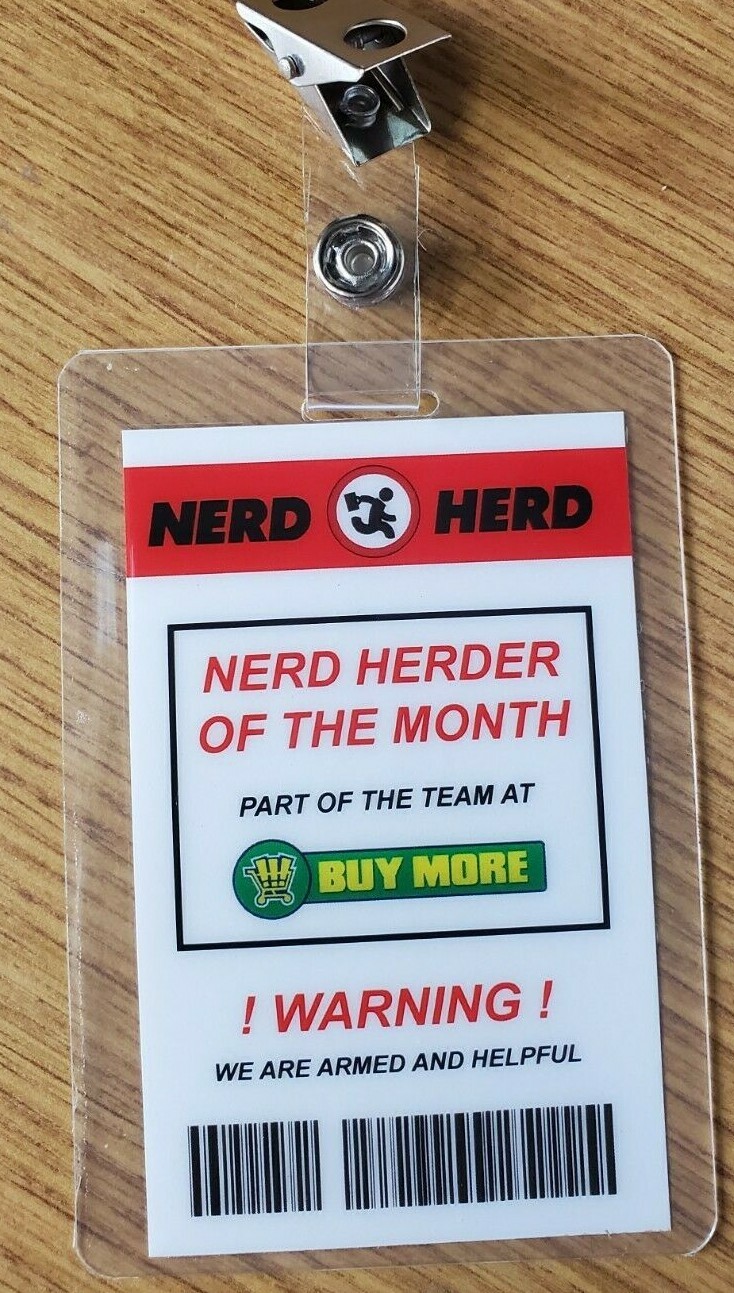 Chuck TV Series ID Badge-Nerd Herder Of The Month Buy More cosplay ...