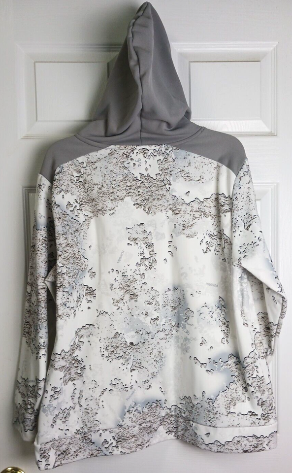 SHE Outdoor Hoodie Size XL Long Sleeve Tundra Camo Gray Pocket #E-23 | eBay