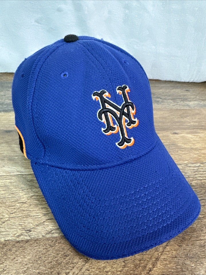 New York Mets Hat Mens Small/Medium New Era Blue Logo Fitted MLB ...