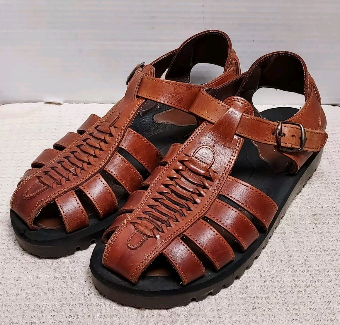 Men's Sz 43 Jerusalem Biblical Sandals Handmade Natur… - Gem