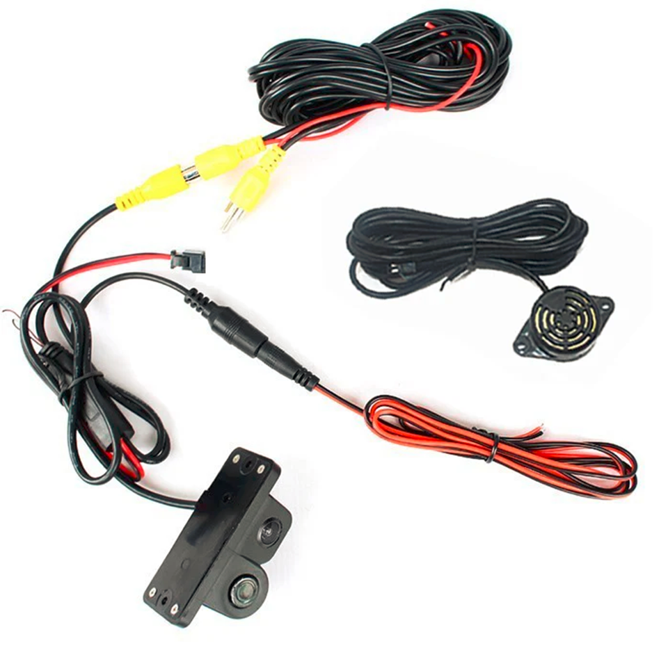 2in1 Car Parking Reversing Sensor Radar Rear View Backup Camera Alarm ...