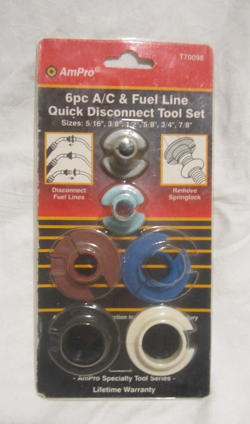 AmPro 6pc - A/C & Fuel Line Quick Disconnect Tool Set #T70098 NEW | eBay