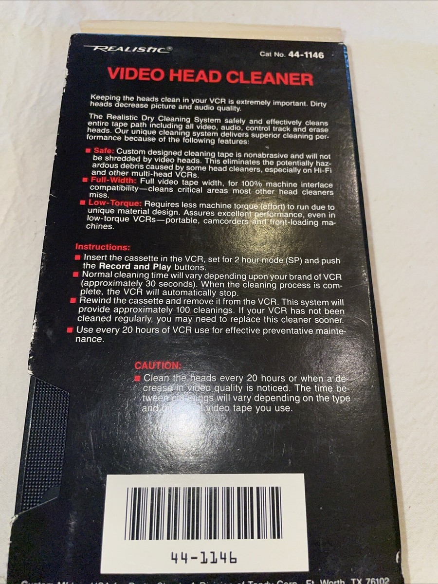 Radioshack Vhs-c Video Head Cleaner Cleaning Fluid RadioShack VHS-C ...