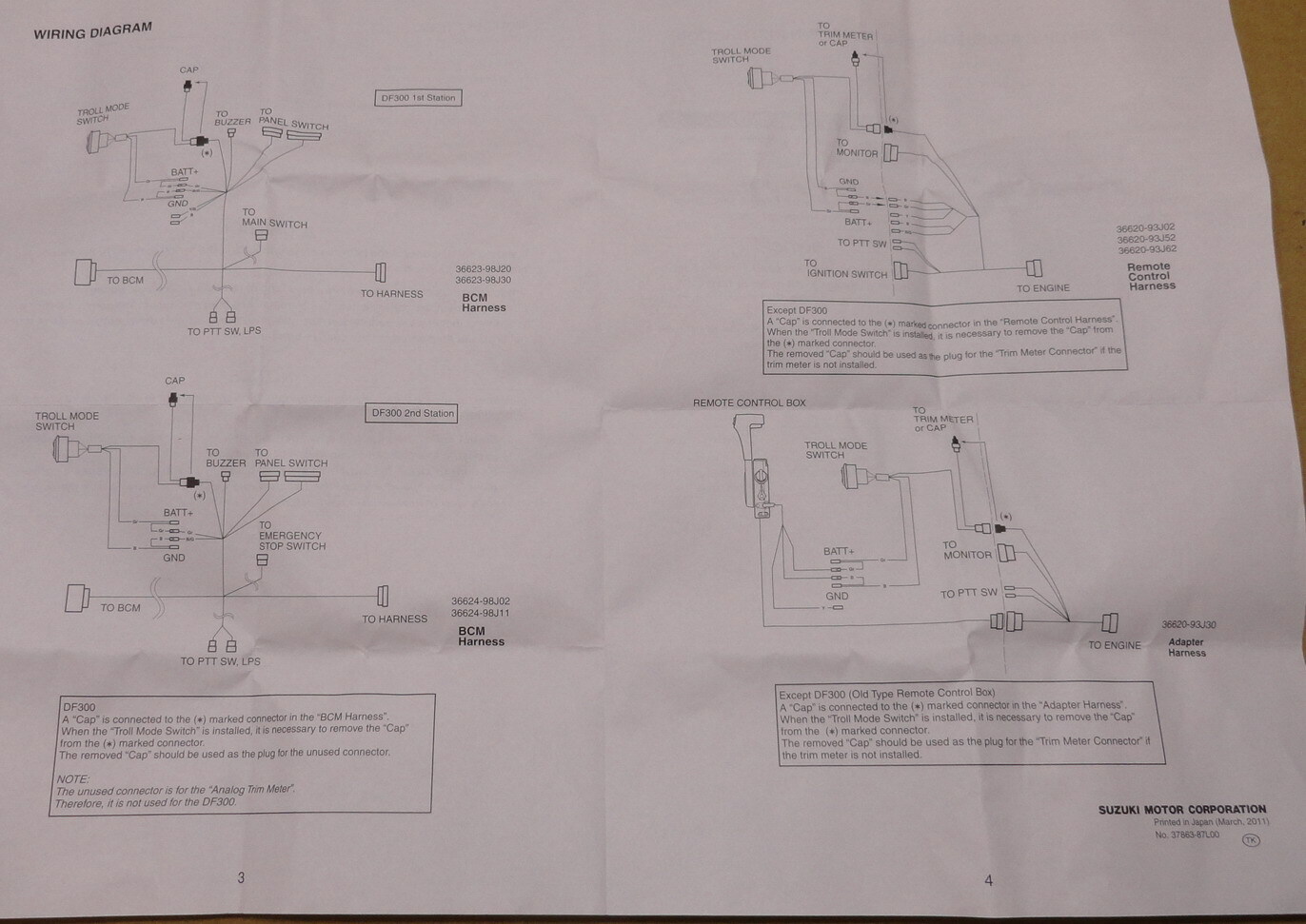 NEW GENUINE SUZUKI MARINE PANEL ASSY TROLL MODE SWITCH 37860-87L00 | eBay