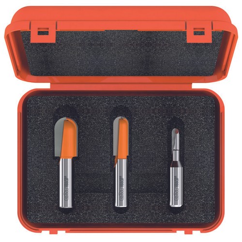 CMT 3 Piece Set Round Nose Router Bits Carbide Tipped 1/4" and 1/2 ...