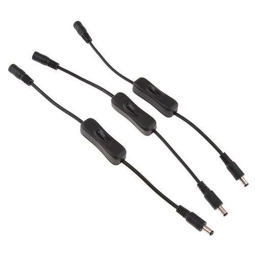 3 PACK LED Strip Light Inline On Off Switch 5.5x2.1mm DC Power Adapter ...