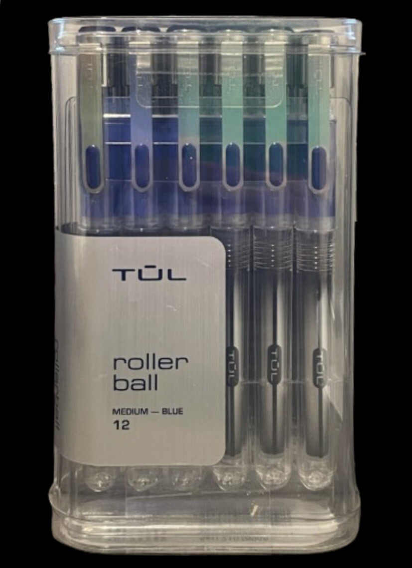 TUL BP3 Pens Retractable Ballpoint Super Smooth Fine Point Blue Ink ...