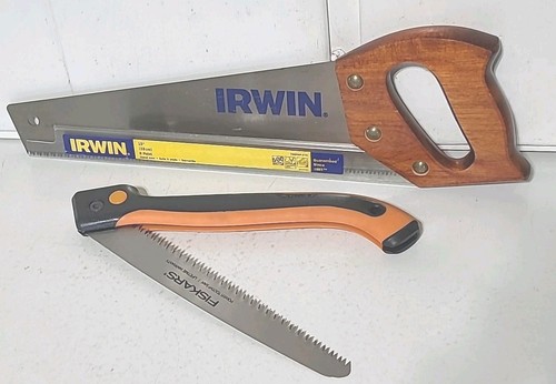 Irwin Tools Universal Handsaw 15 Inch 8 Point & Fiskars Power Tooth Saw ...