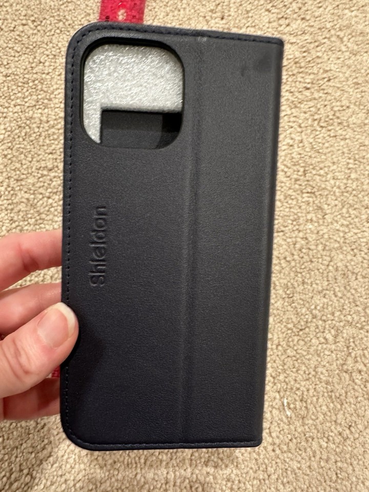 SHIELDON Phone 13 Pro Max Genuine Leather Wallet Case Magnetic Folio ...