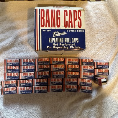 Lot 33 BANG CAPS HALCO American West KILGORE roll caps cap gun EMPTY ...