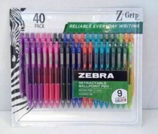 Zebra Smooth Ink Ballpoint Pens Pack of 8 Assorted Colours for sale ...