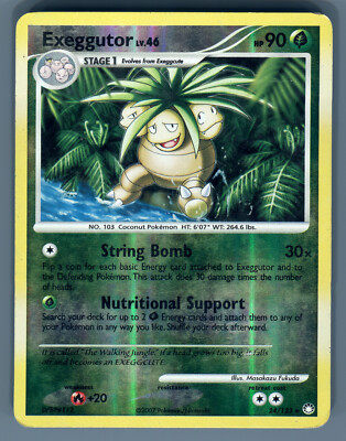 Exeggutor 24/123 Rare Reverse Holo Pokemon Diamond & Pearl Mysterious ...