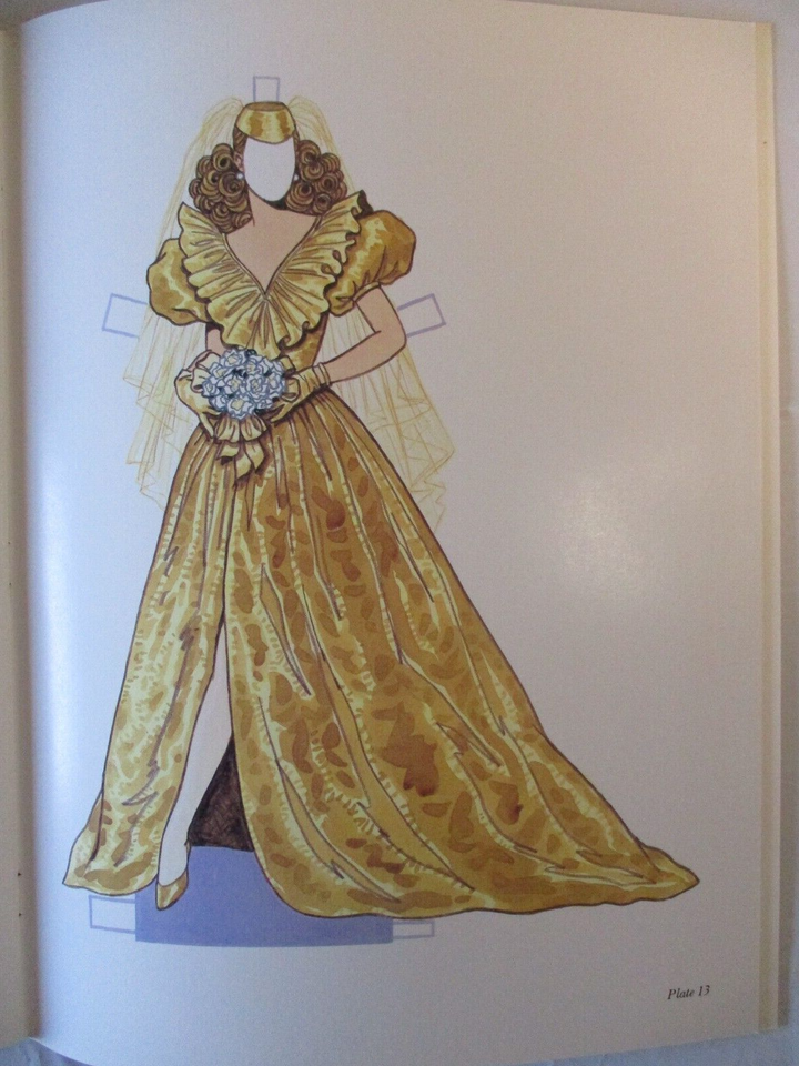Wedding Fashion Paper Dolls Tom Tierney Uncut 2 Dolls 16 Outfits 1993 ...
