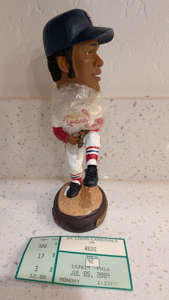 Bob Gibson St Louis Cardinals SGA Bobble Head with box and game ticket ...