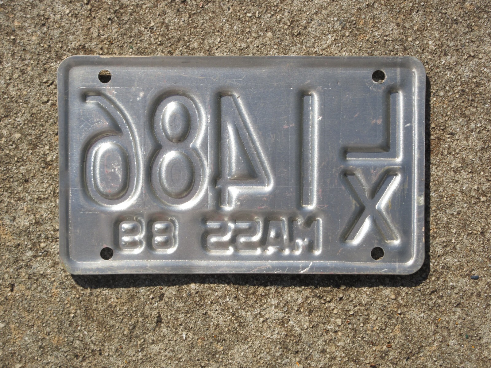 1989 Massachusetts Motorcycle License Plate MA LX 1486 Harley Indian ...