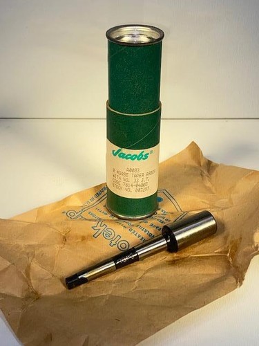 New Old Stock JACOBS 0MT 0 Morse Taper to No. 33JT Drill Chuck Arbor ...