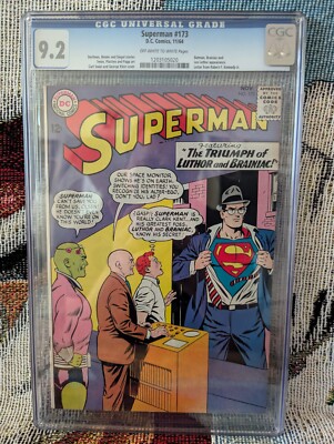 Superman #173 CGC 9.2, Lex Luthor, Batman, Brainiac app. Silver Age Comic 1964 | eBay