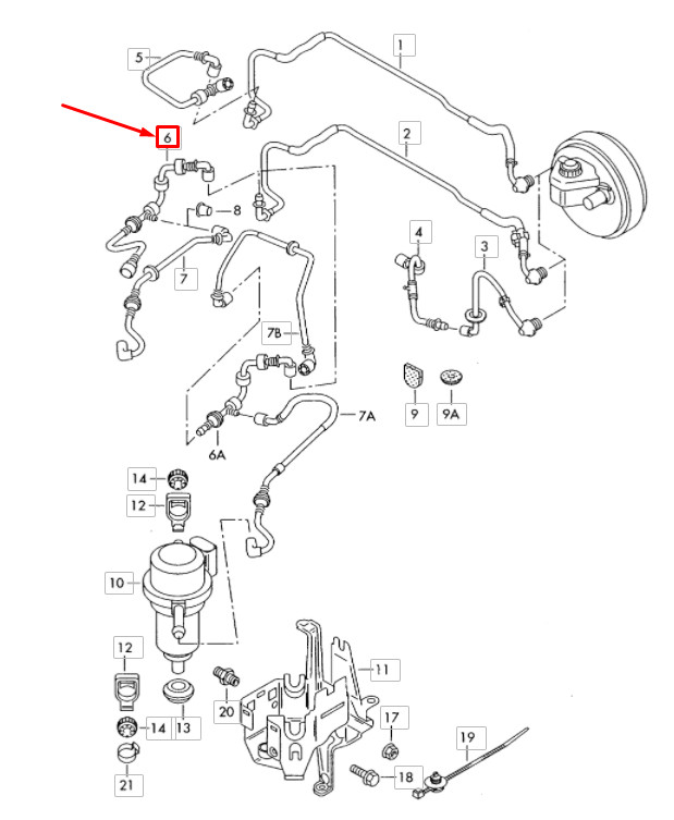 NEW AUDI Q7 4L VACUUM SERVO BRAKE LHD TUBE 7L6611931AQ | eBay UK