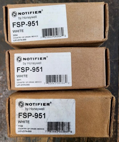 NOTIFIER FSP-951 INTELLIGENT PHOTOELECTRIC SMOKE DETECTOR "WHITE" - NEW ...