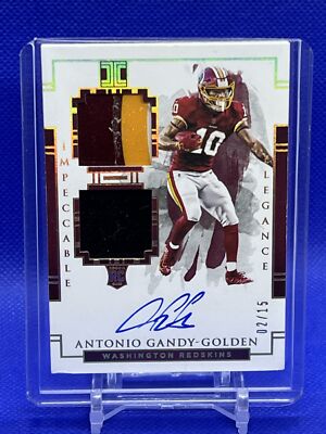 ANTONIO GANDY-GOLDEN 2020 PANINI IMPECCABLE DUAL PATCH AUTO ROOKIE RC ...