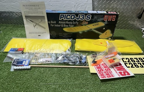 GWS PICO-J3-S RC AIRCRAFT INDOOR FLYER KIT AIRPLANE MODEL New Open Box ...