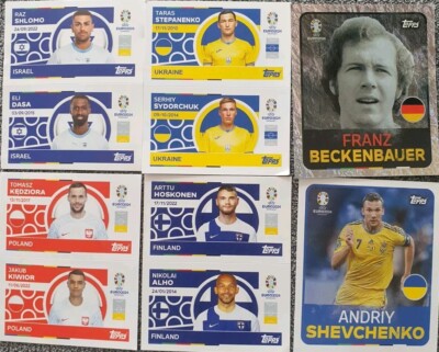 ORIGINAL Topps UEFA Euro 2024 Germany Official 6X Stickers Collection ...