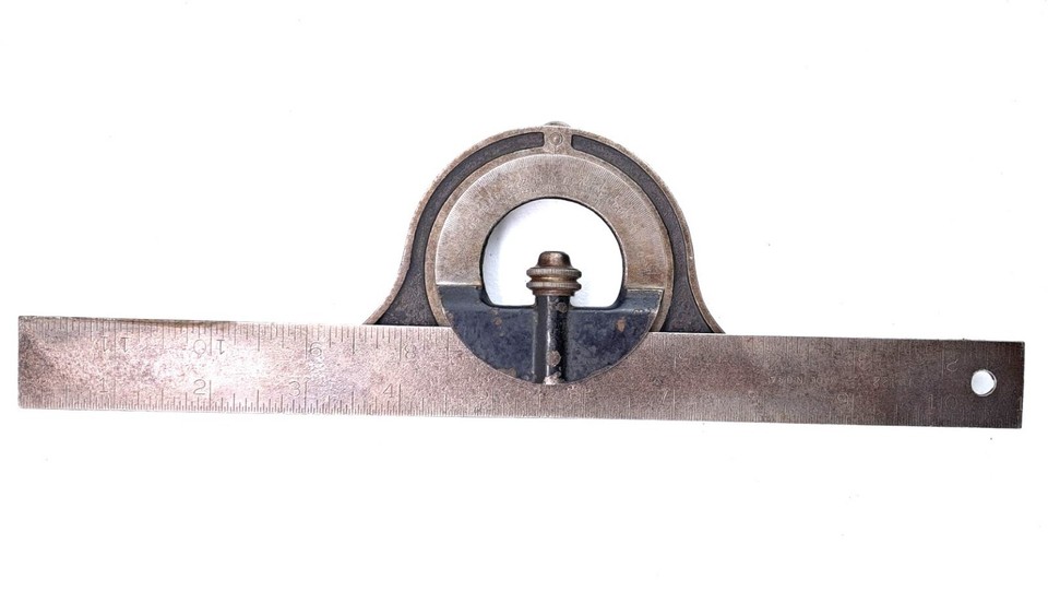 Vintage Starrett Combination Square Protractor with Stanley 11 inch ...