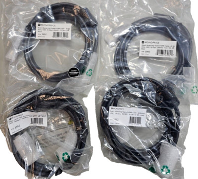 4Pack Monoprice 3992 6' HDMI High Speed 4K@60Hz/18Gbps/28AWG Cable | eBay