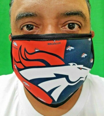 Denver Broncos Double Layer Reusable Fabric Face Mask Mouth and Nose ...