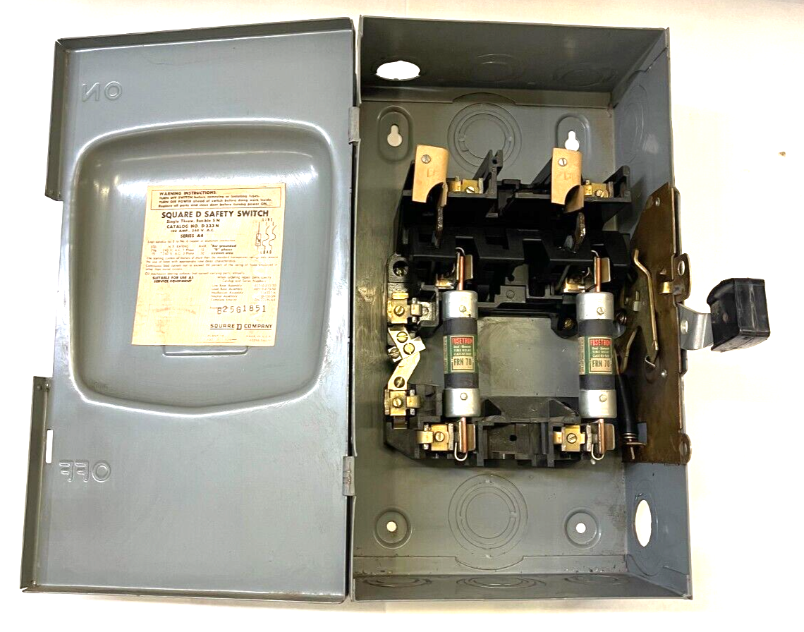 Square D D223n Square D 100A Safety Switch - 240V 2-Pole Indoor ...