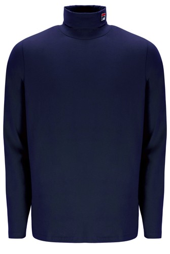 Fila Vintage Men's 19th Classic Roll Neck Sweater Navy Blue F logo 80's ...