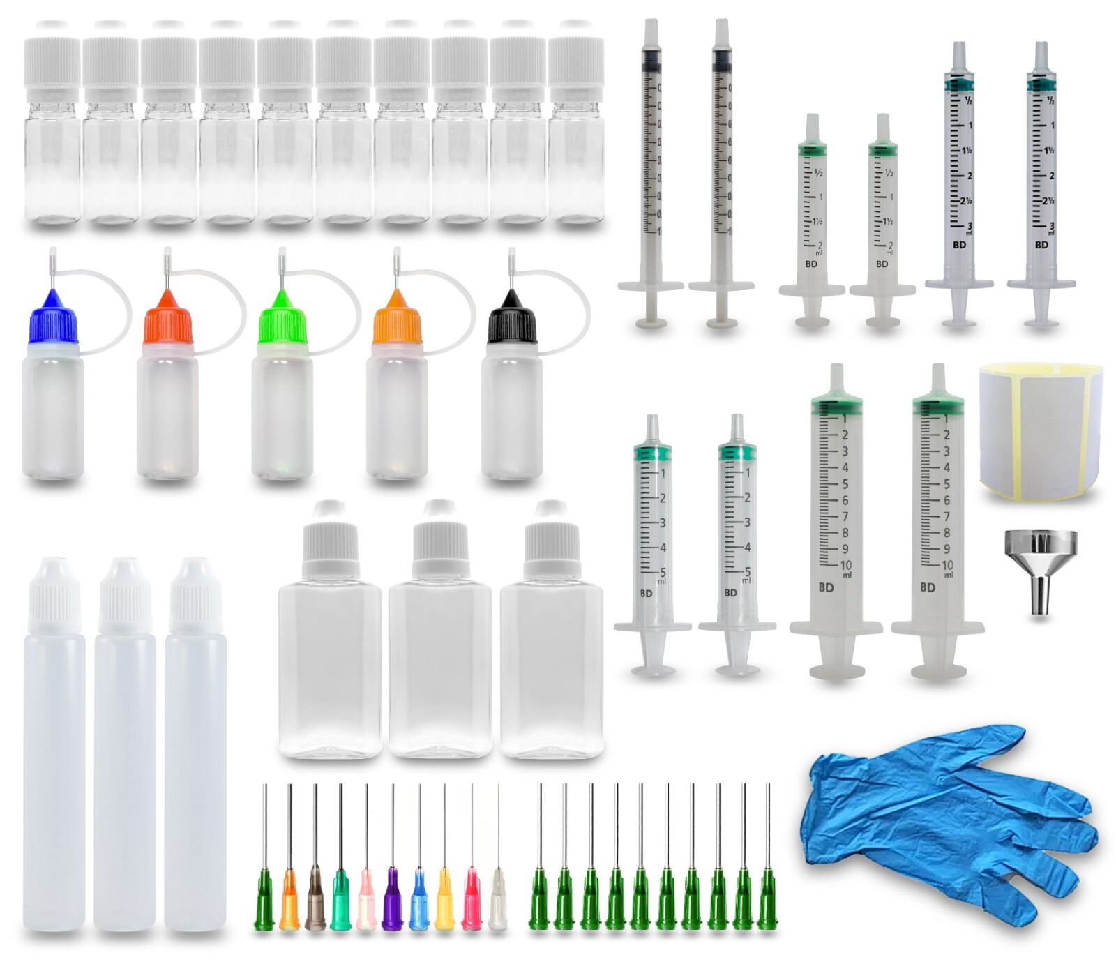 DIY Liquid Mixing Kit Set Syringe Bottle Dispensing Needle Funnel ...