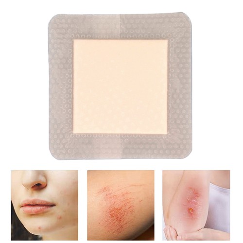 (3x3in)5pcs Silicone Gel Wound Dressing Patch Wound Accelerate TOO | eBay