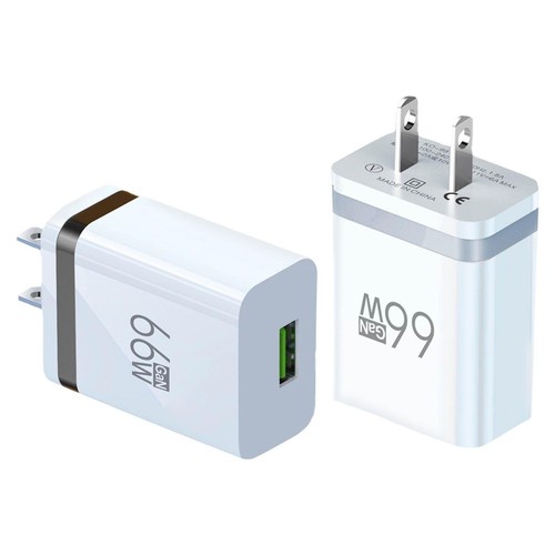 USB Charger Block 66W Fast Charging Wall PowerPlug Adapter US Travel Charger | eBay