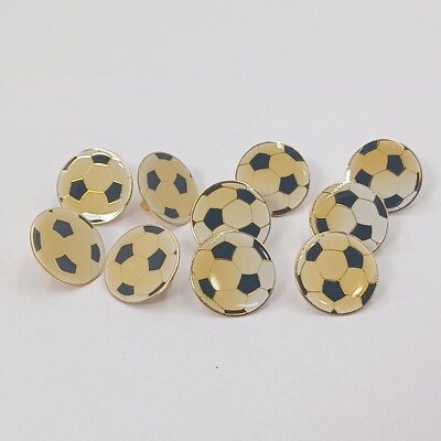 Soccer pins gold tone metal ball Lapel Pins Lot Of 10. New Old Stock | eBay