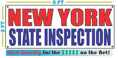 NEW YORK STATE INSPECTION Banner Sign NEW LARGER SIZE Best Quality for ...
