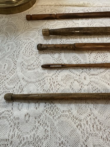 5 Antique Handmade And Carved Gun Cleaning & Loading Wood Rods ...