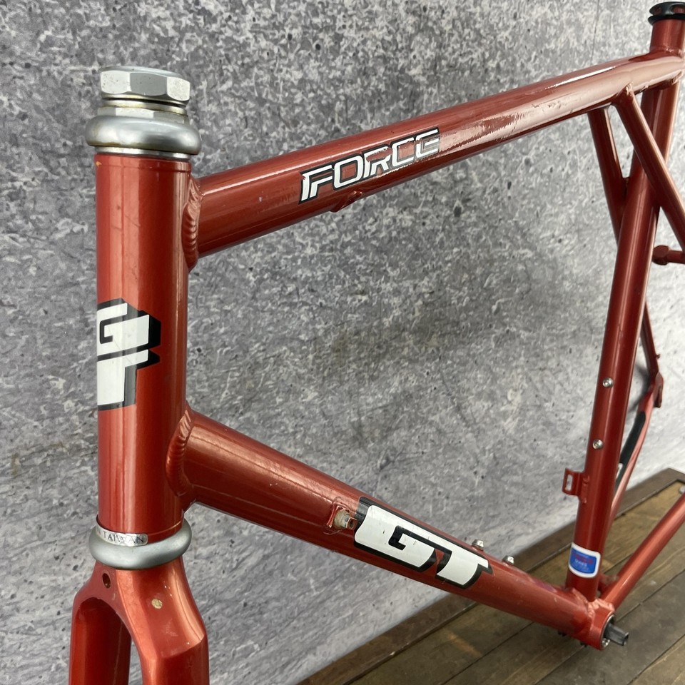 Vintage GT Force Road Bike Frame 56 57 cm 7005 Aluminum Red 90s Fork ...