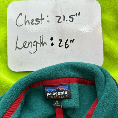 Patagonia SYNCHILLA Snap-T Pullover in 2 Tone Green Colorblock Fleece ...