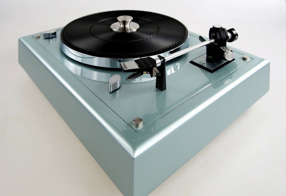 Restored Thorens TD160 Turntable Ice Blue Metallic Paintwork | eBay