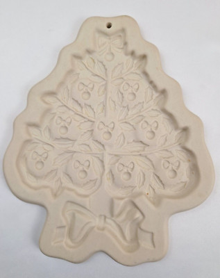 Large Holiday Christmas Tree Cookie Mold Stoneware 1992 Hartstone USA 7 ...