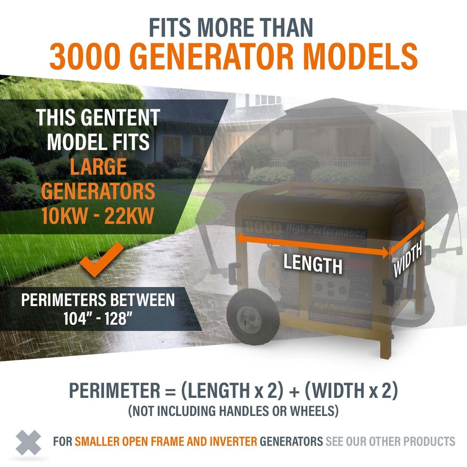 GenTent GTXPFUAPBK XL Plus Black Cover Universal Kit for Open Frame ...